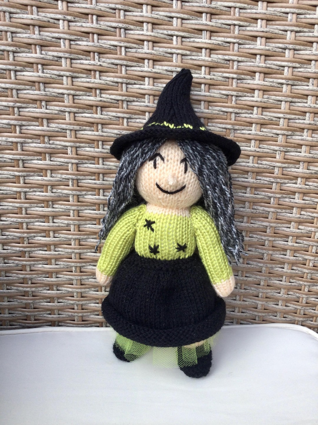 Knitted Witch Doll, Halloween, Kitchen Witch, Stuffed Toy, Childs ...