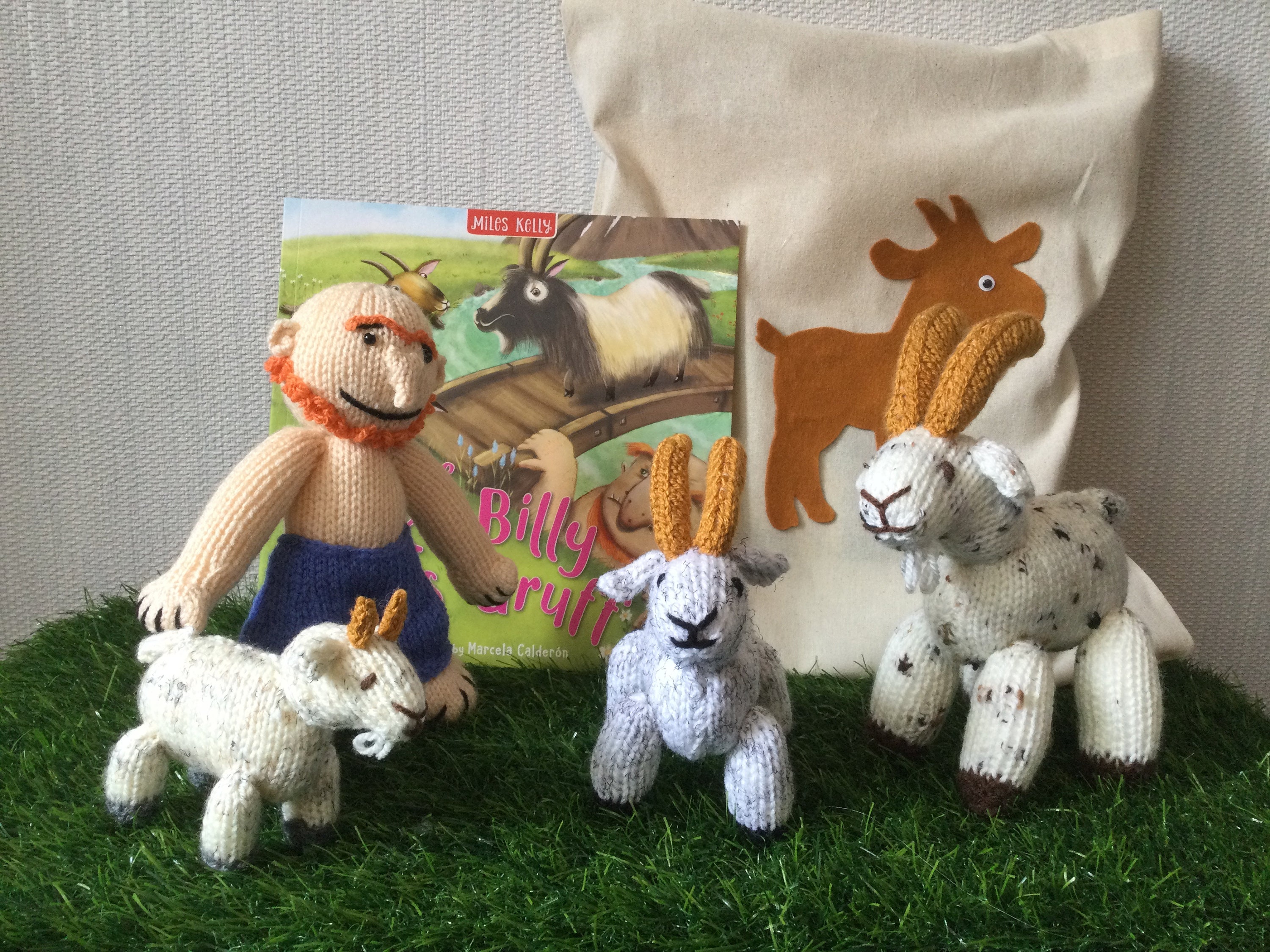 Three Billy Goats Gruff Story Sack Knitted Toys Story Sets - Etsy UK