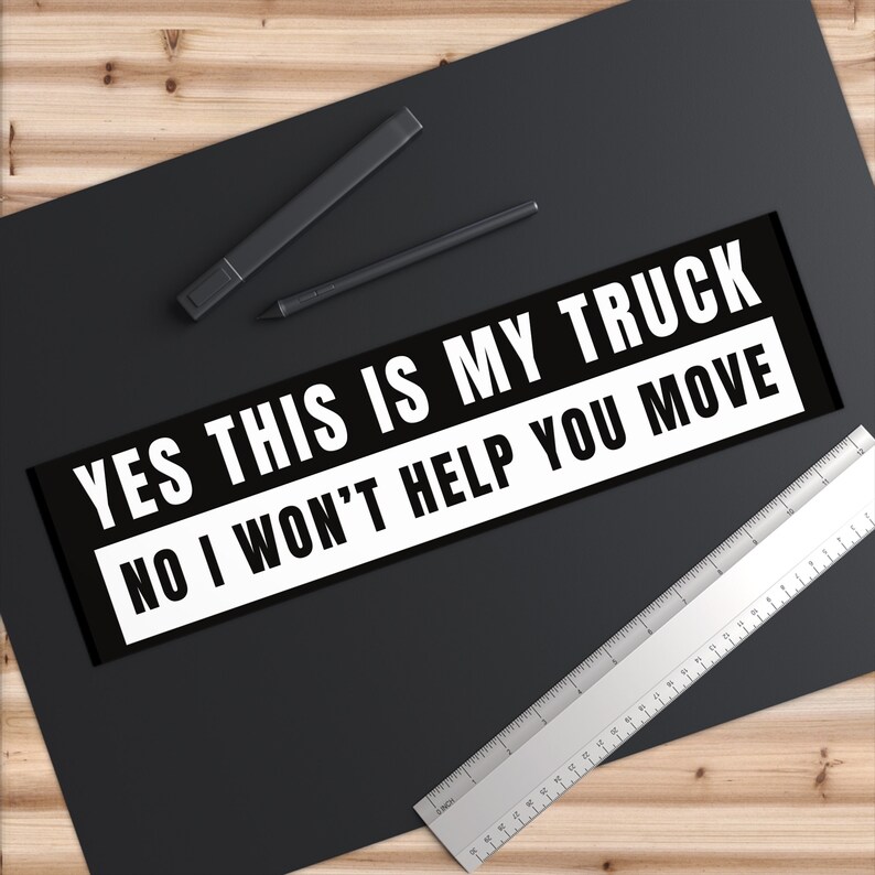 Truck Stickers, Yes This is My Truck Funny Bumper Sticker, Funny Car ...