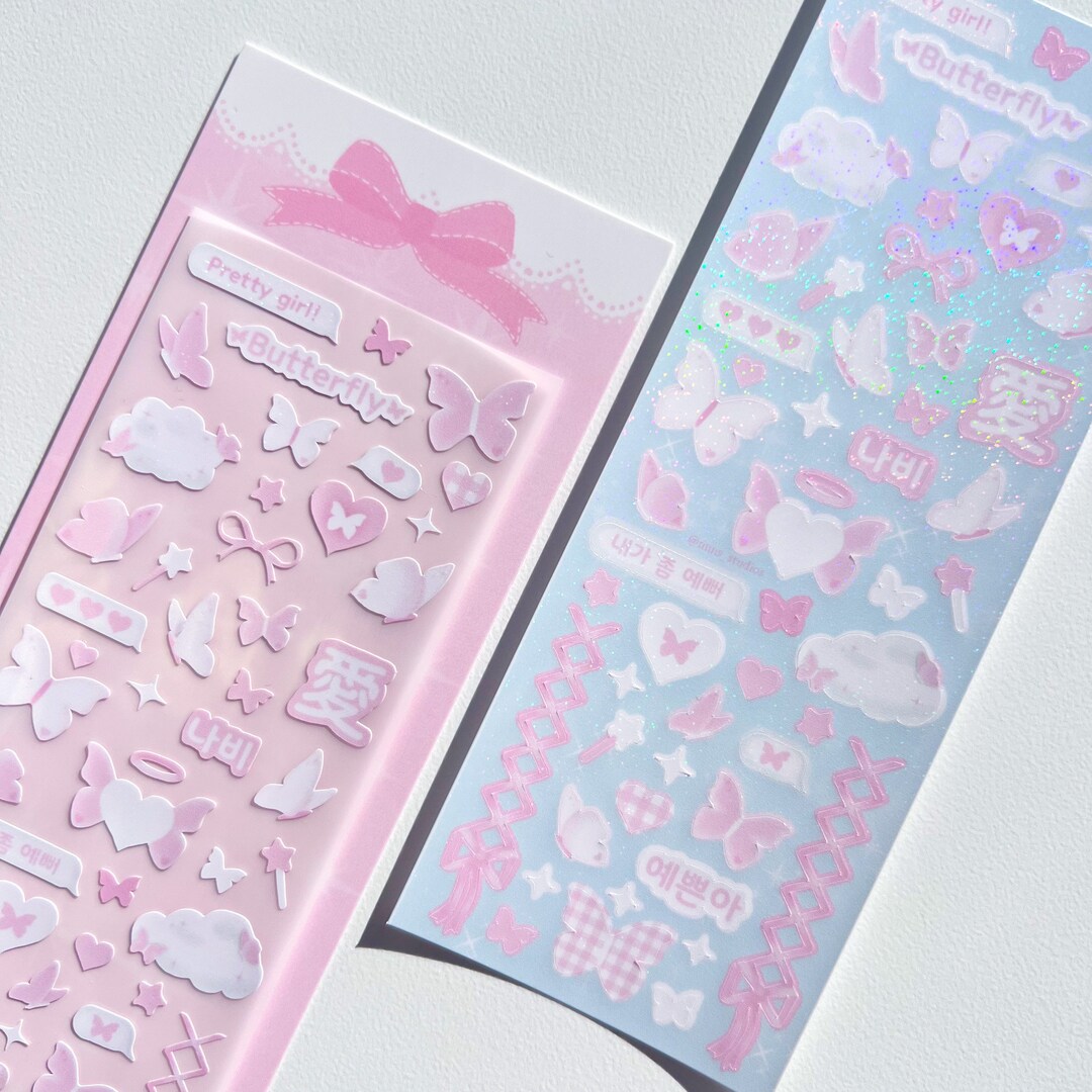 Kpop Deco Sticker, Fairy Butterfly Sticker, Korean Stationery, Polco ...