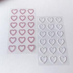Heart Rhinestone Jewel Sticker, Kpop Deco Sticker, Korean Stationery ...