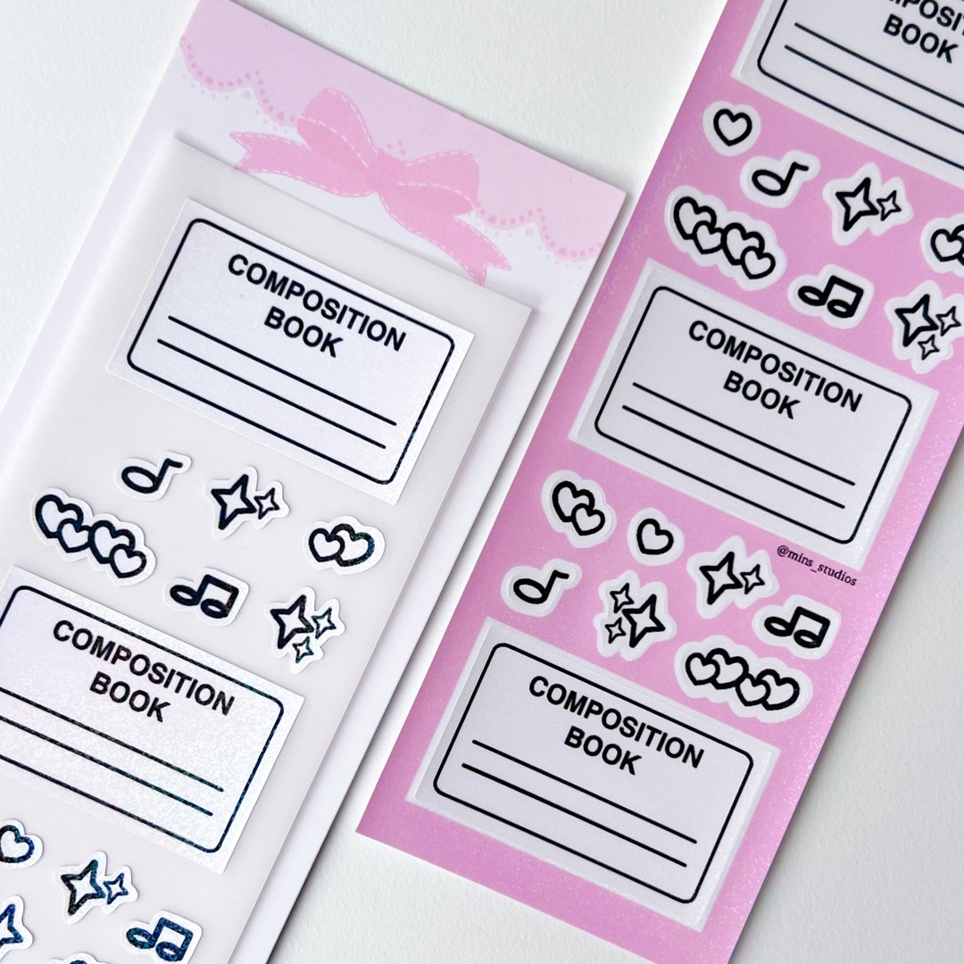 Kpop Deco Sticker, Composition Sticker, Korean Stationery, Polco ...
