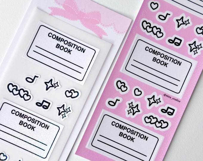 Kpop Deco Sticker, Composition Sticker, Korean Stationery, Polco ...