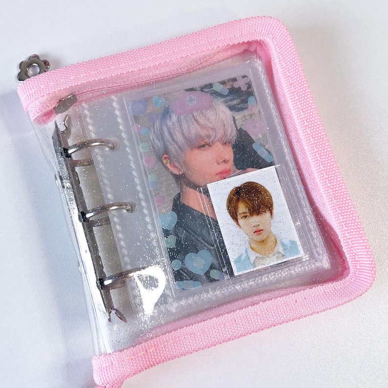 Mini Zippered Glitter Kpop Photocard Binder Refill Pages - Etsy