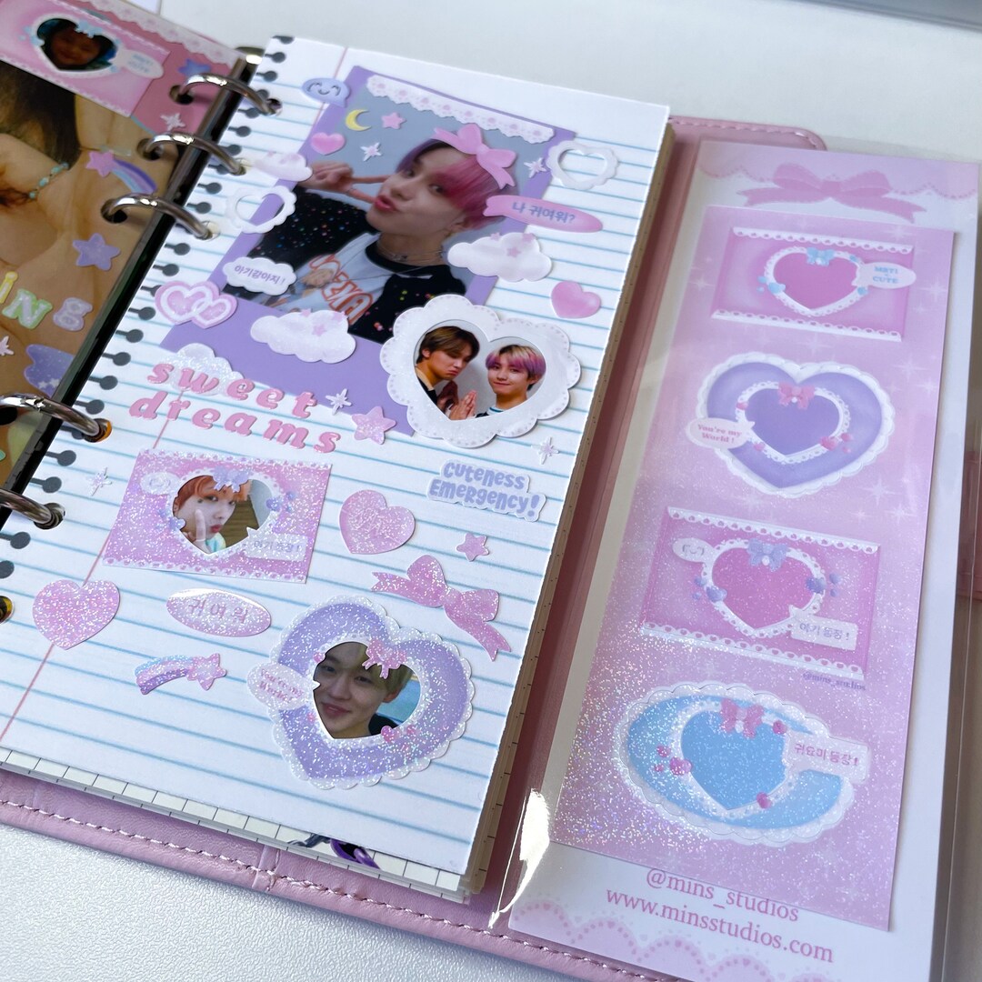 Kpop Deco Sticker, Mini Lace Frame Sticker, Korean Stationery, Polco ...
