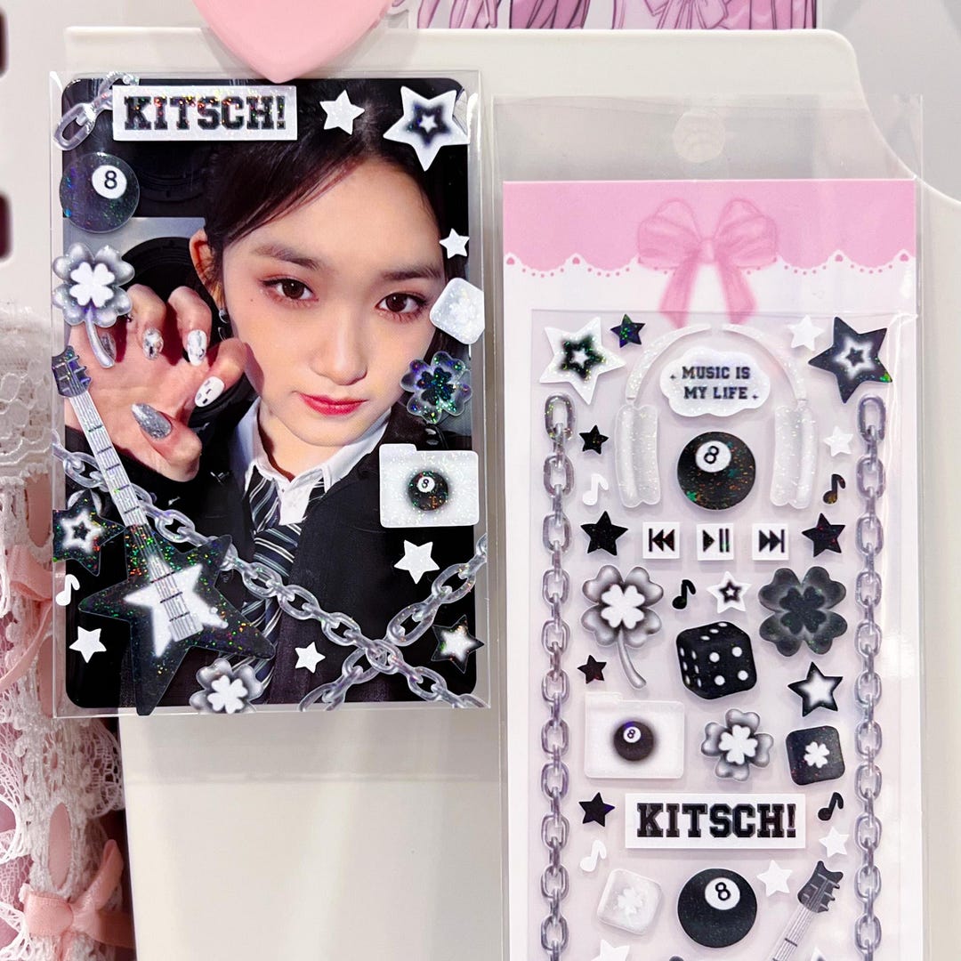 Kpop Deco Sticker, Kitsch Sticker, Korean Stationery, Polco Toploader ...