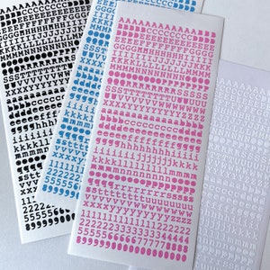 Alphabet Sticker, "typo" Korean Kpop Deco Sticker, Letter Sticker Sheet ...