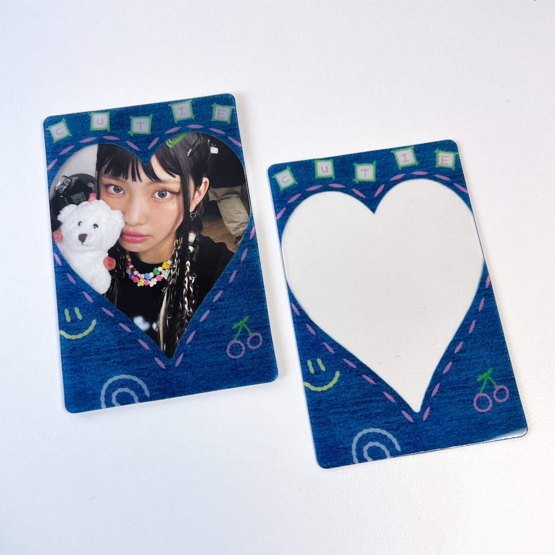 Kpop Photocard Frame Card, Denim Deco Frame, Kpop Photocard Accessories ...