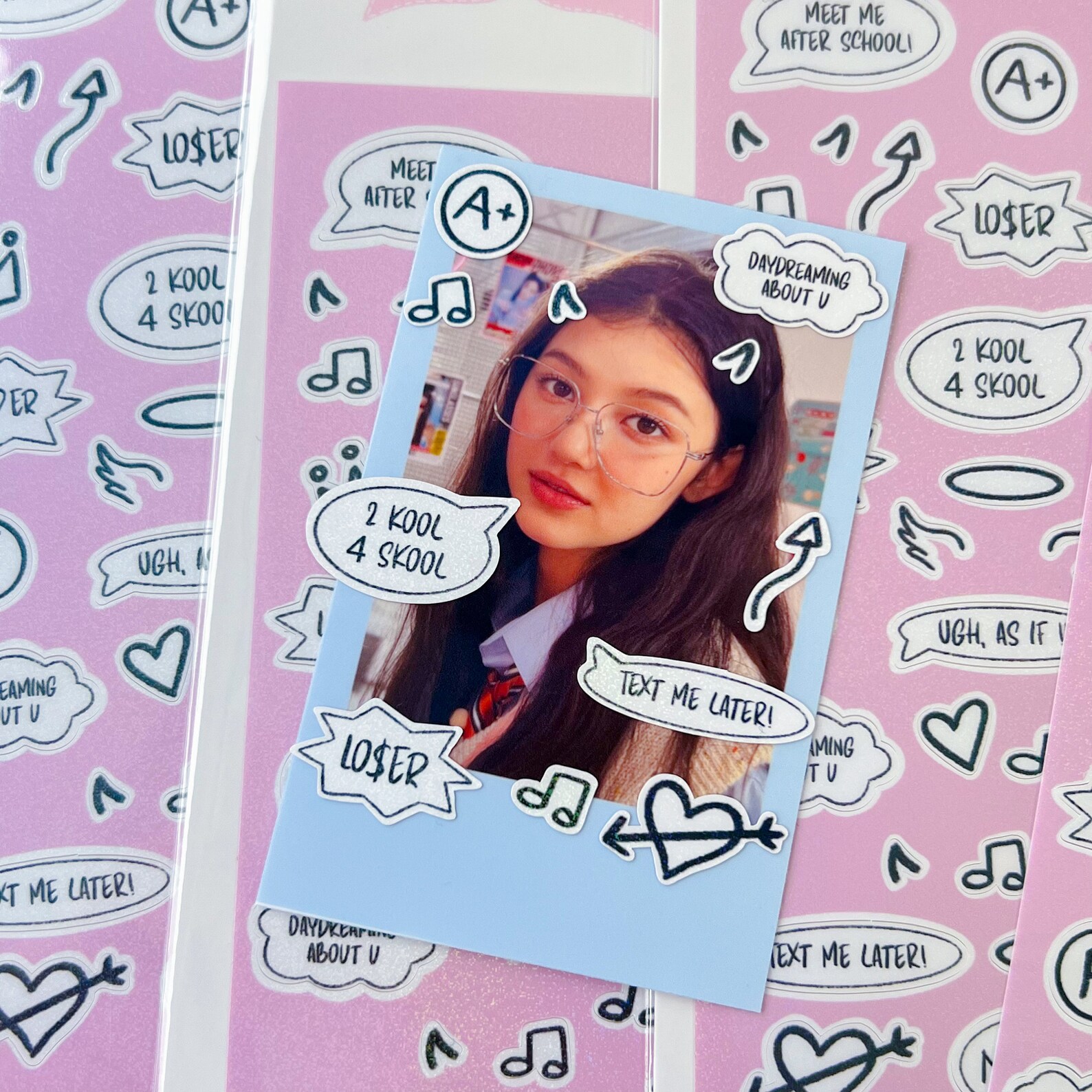 Kpop Deco Sticker Y2K School Sticker Korean Stationery - Etsy