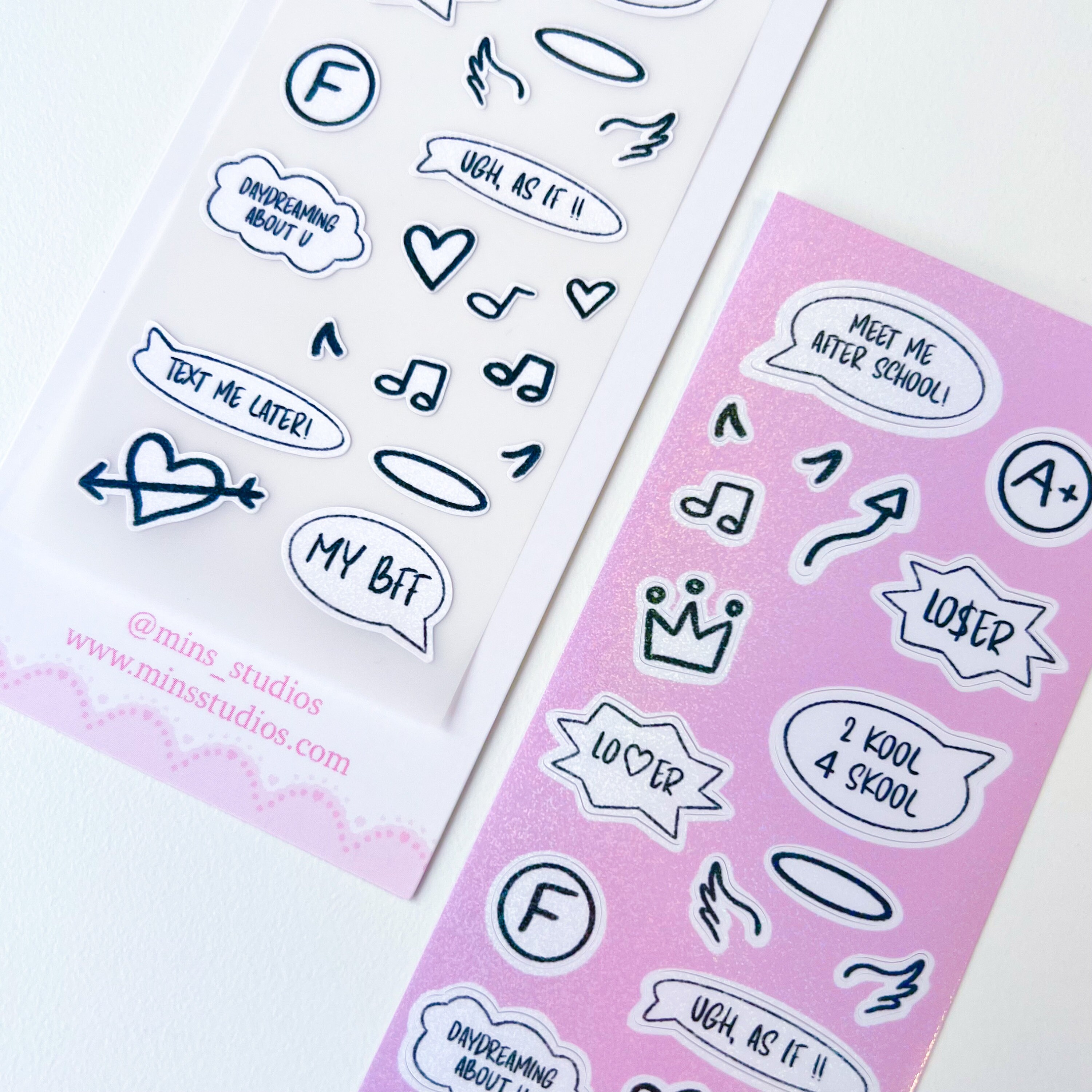 Kpop Deco Sticker Y2K School Sticker Korean Stationery - Etsy