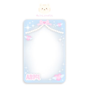 Kpop Photocard Frame Card, Blue Angel Deco Frame, Kpop Photocard ...