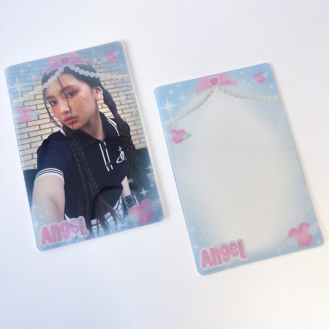 Kpop Photocard Frame Card, Blue Angel Deco Frame, Kpop Photocard ...