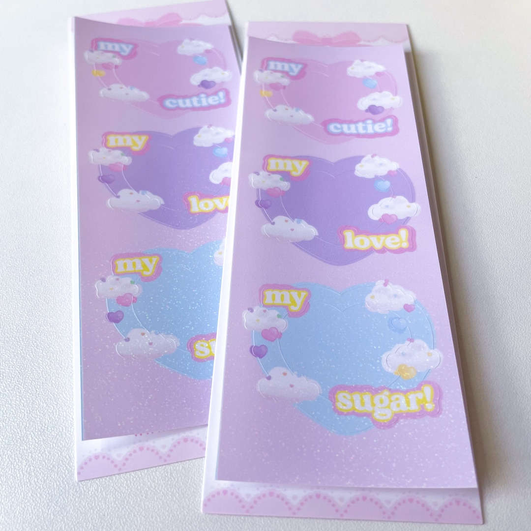 Kpop Deco Sticker, Heart Sticker Frame, Korean Stationery, Polco ...