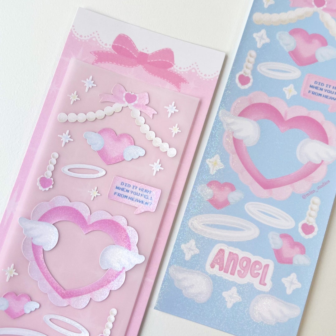 Kpop Deco Sticker, Cute Angel Sticker, Korean Stationery, Polco ...