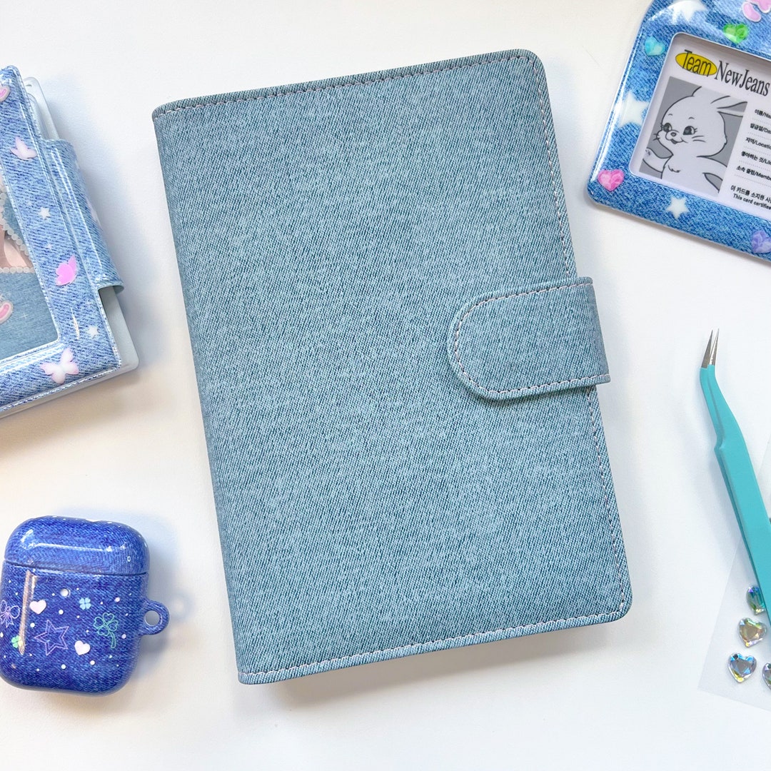 A6 Denim Y2K Diary, A6 Planner Journal, Kpop Journal, Korean Stationery ...