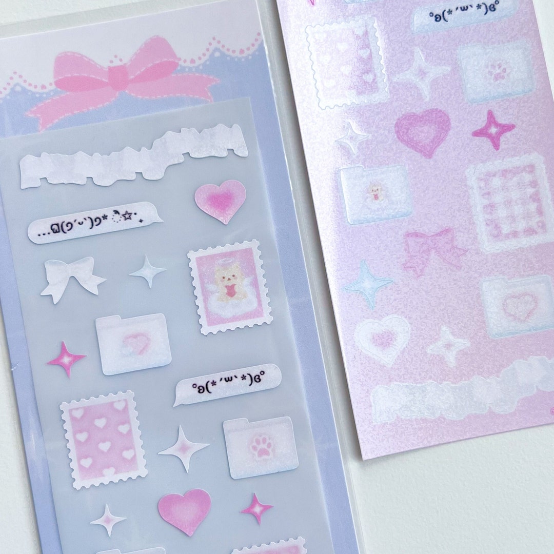 Kpop Deco Sticker, Heart File Sticker, Korean Stationery, Polco ...