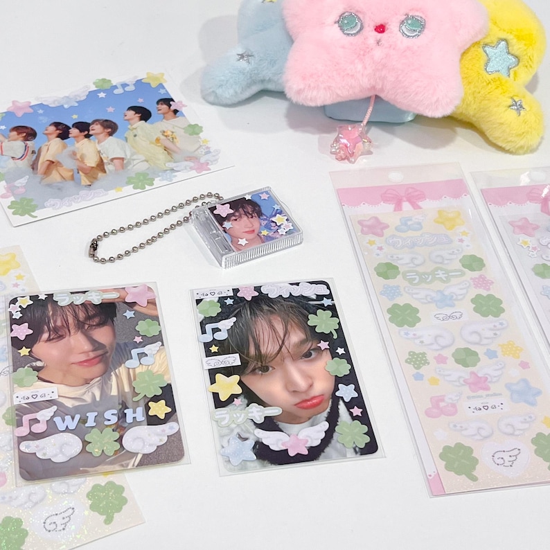 Kpop Deco Sticker, Wishcore Sticker, Korean Stationery, Toploader ...