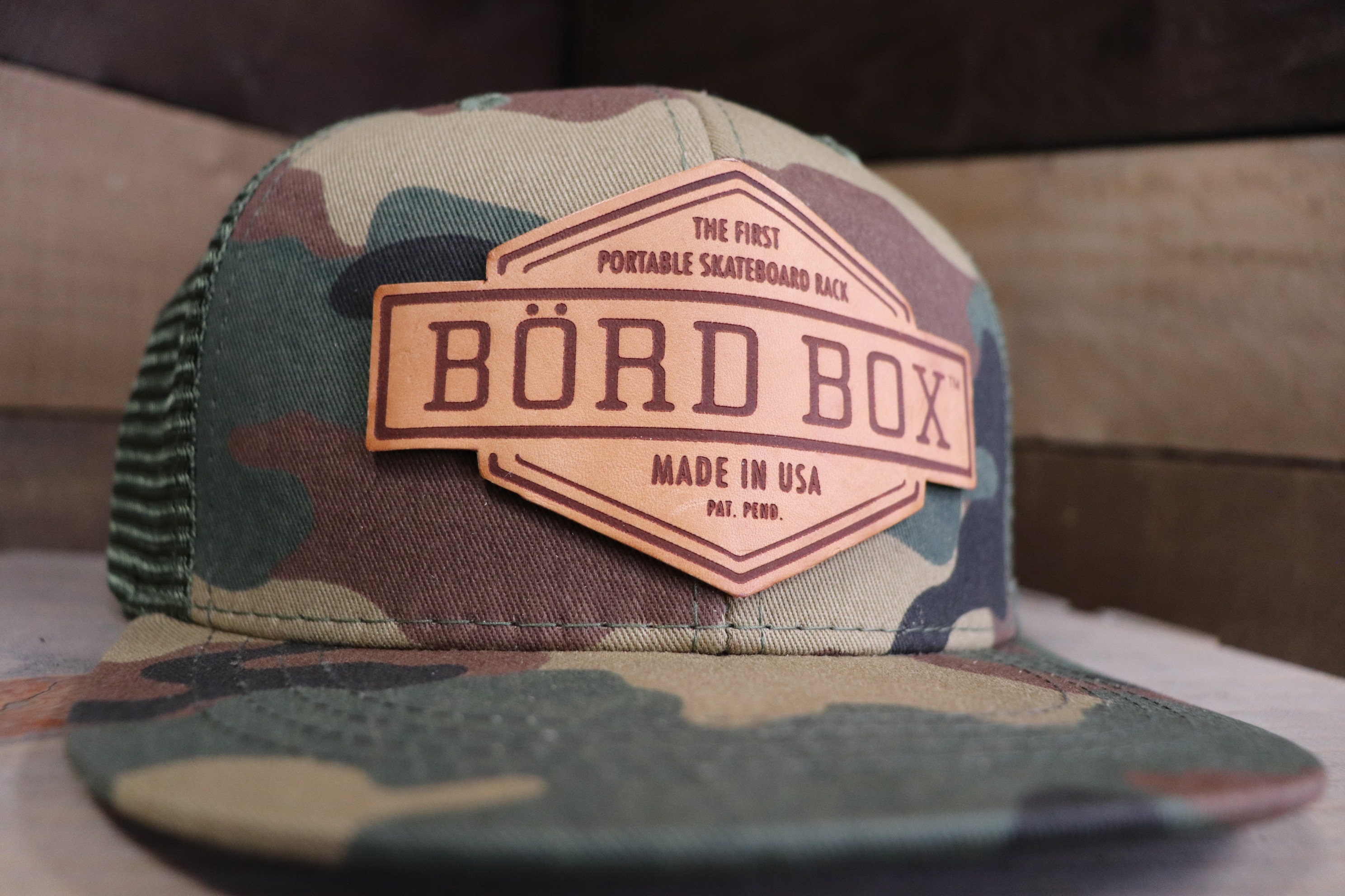 GROM Size Trucker Hat W/ Custom Leather Patch Handmade by BÖRDBOX ...