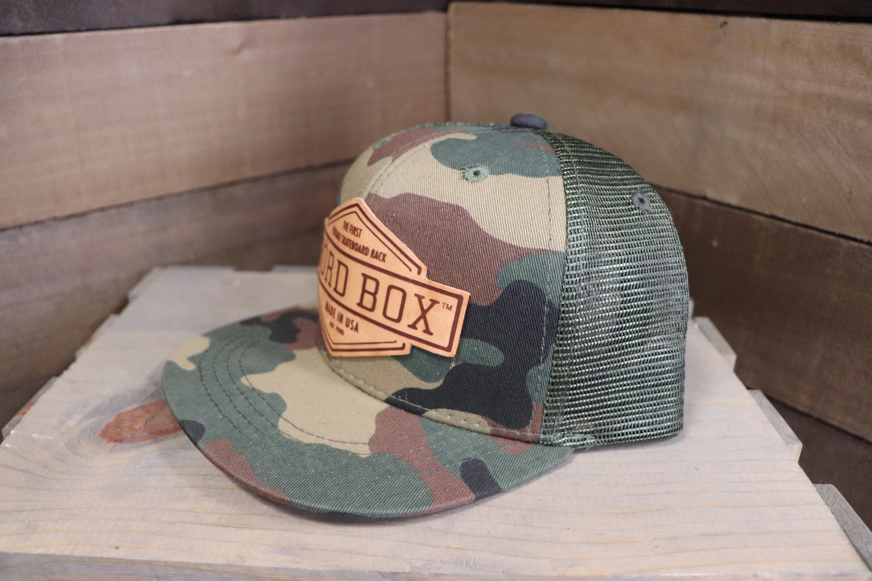 GROM Size Trucker Hat W/ Custom Leather Patch Handmade by BÖRDBOX ...