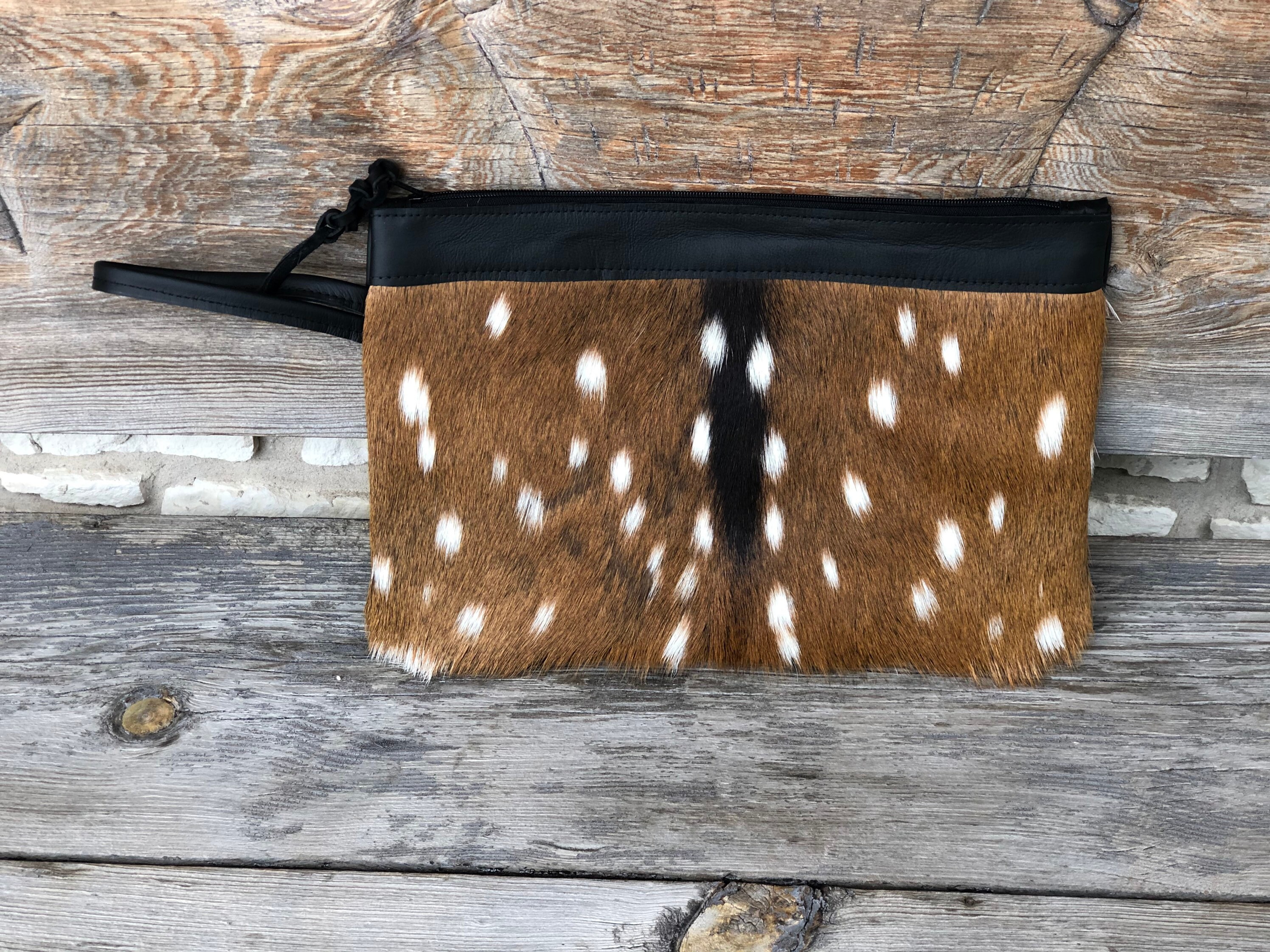 Axis Deer Hide Bank Bag Purse - Etsy