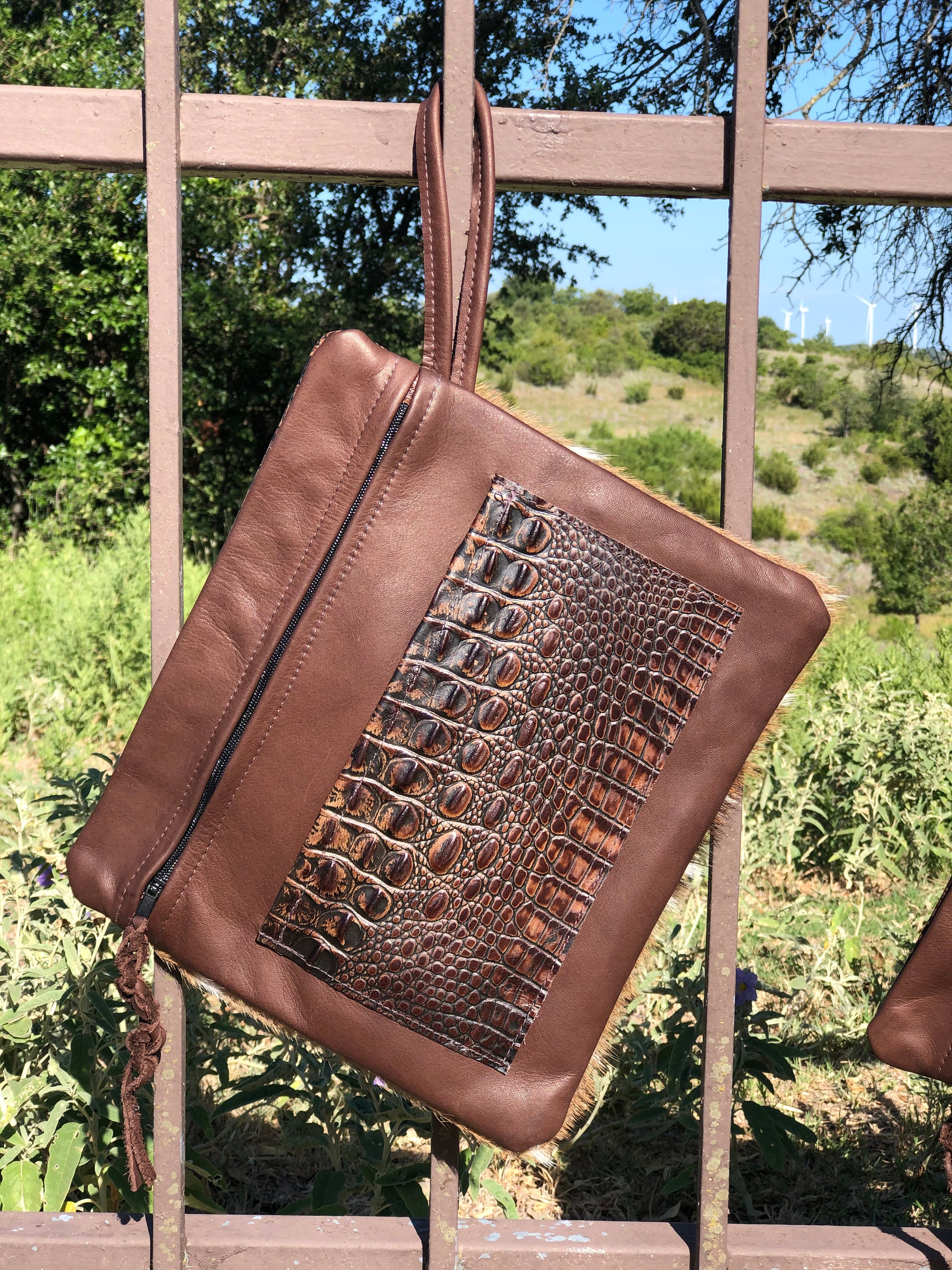 Axis Deer Hide Bank Bag Purse - Etsy