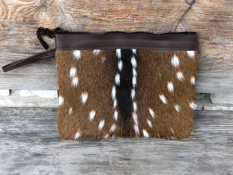 Axis Deer Hide Bank Bag Purse - Etsy