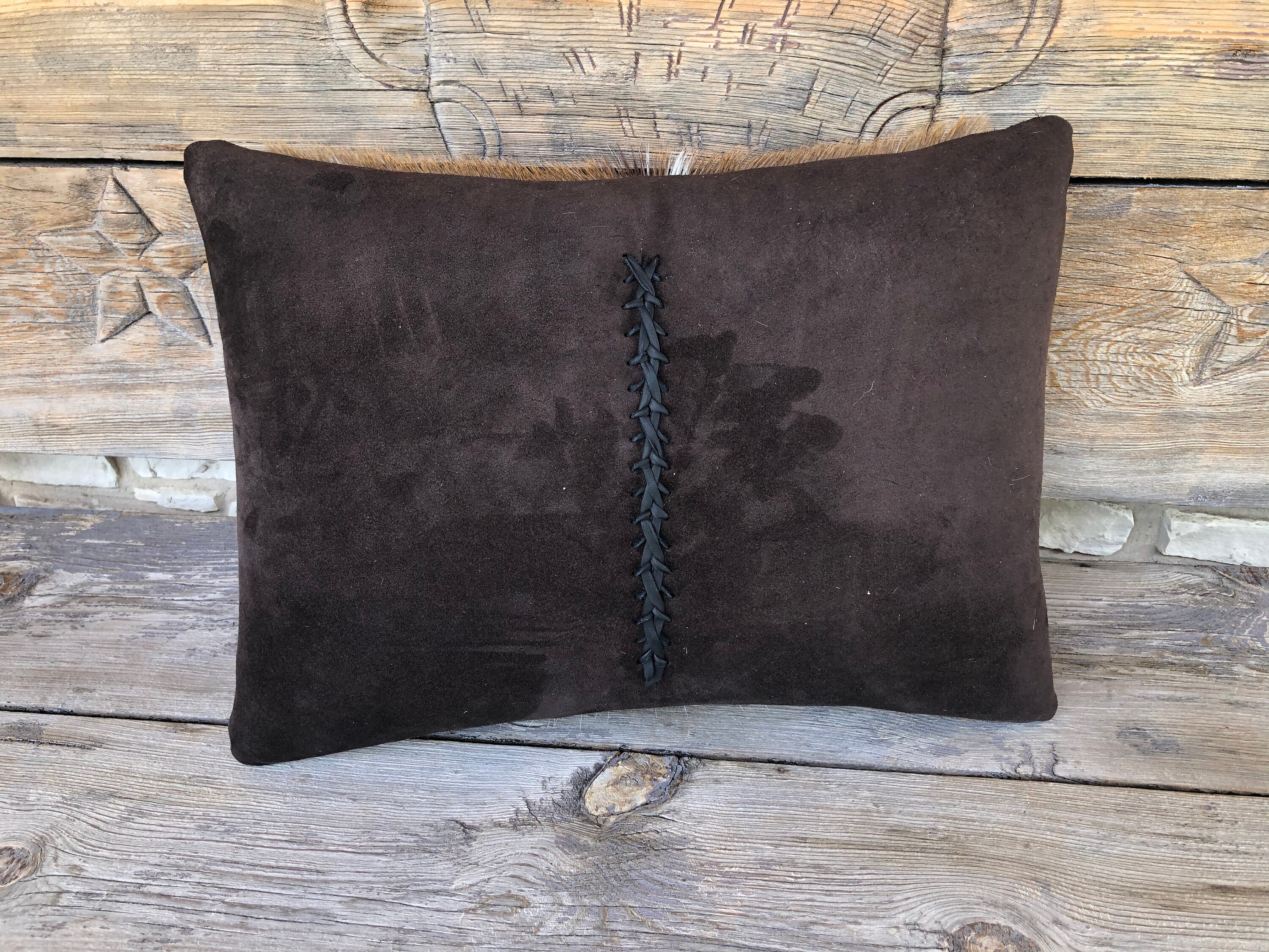 Axis & Fallow Deer Hide Pillow LARGE - Etsy