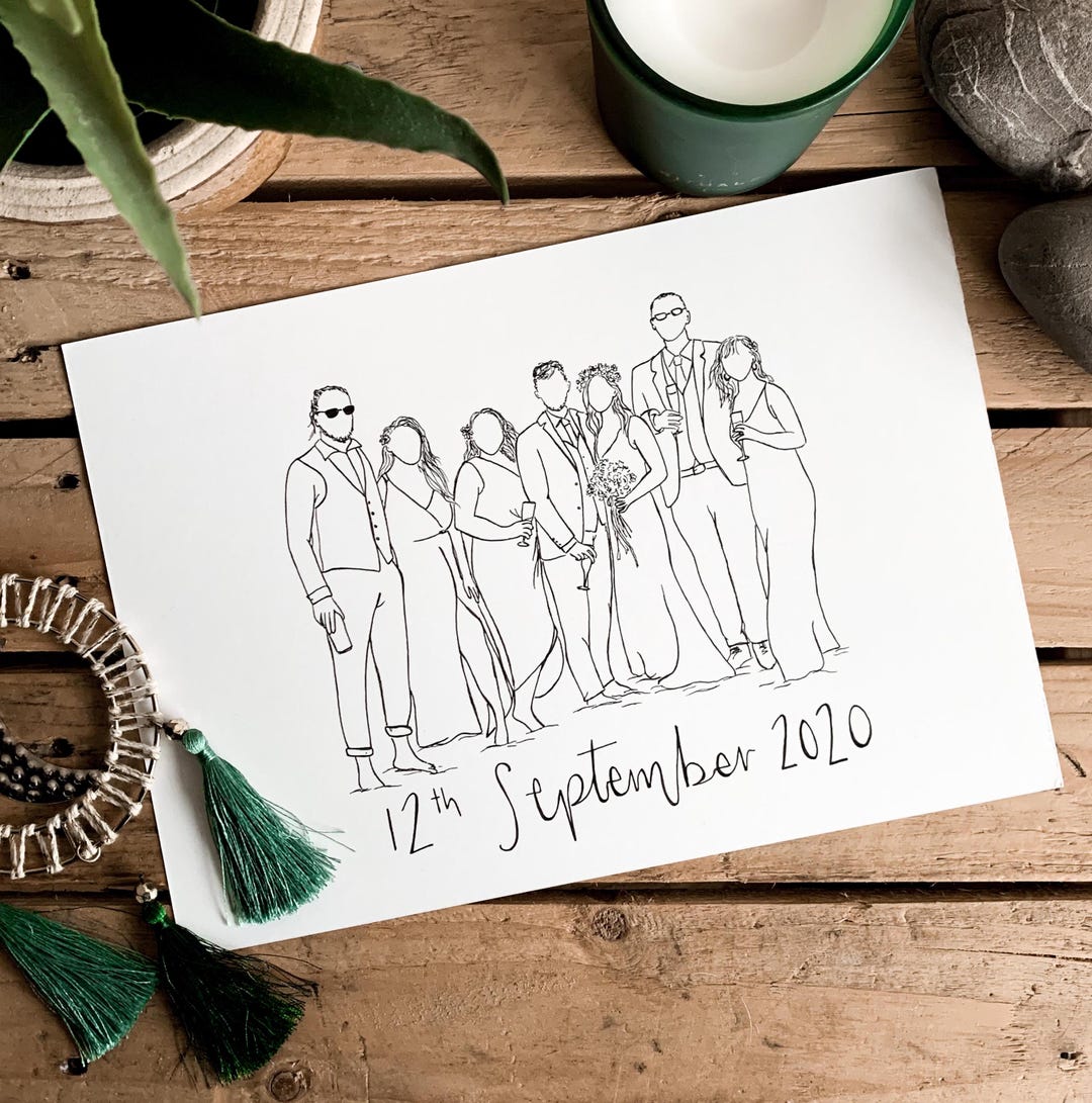 Custom Line Drawings B&W | Hand Drawn Black and White Line Art - Custom ...