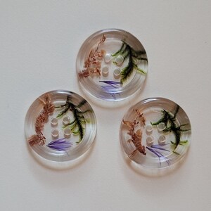 Floral Handmade Buttons 30mm in Pieces not Sets/ Epoxy Resin Buttons ...
