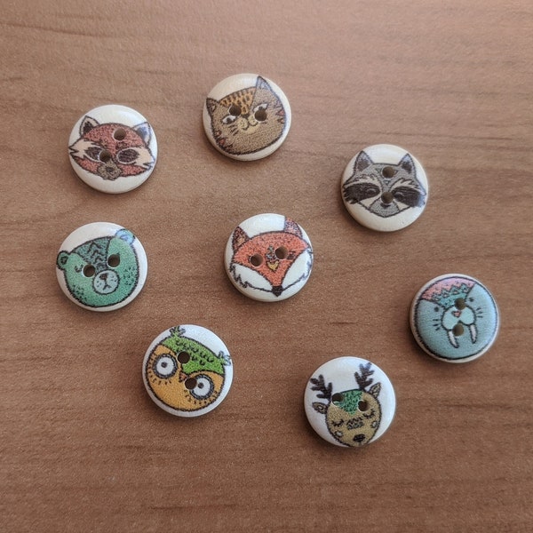 Animal Buttons - Etsy UK