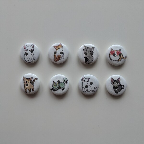 Cat Buttons - Etsy