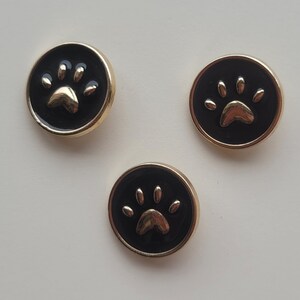 Cat/dog Paw Buttons IN PIECES not Sets/ Metal Shank Button/ Different ...