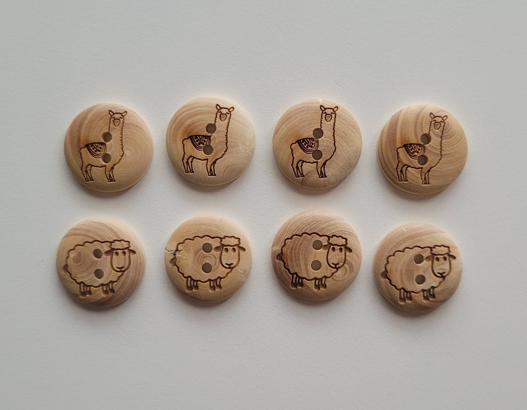 Animal Buttons in PIECES or SETS/ Lama Buttons/ Sheep Buttons/ Box-tree ...