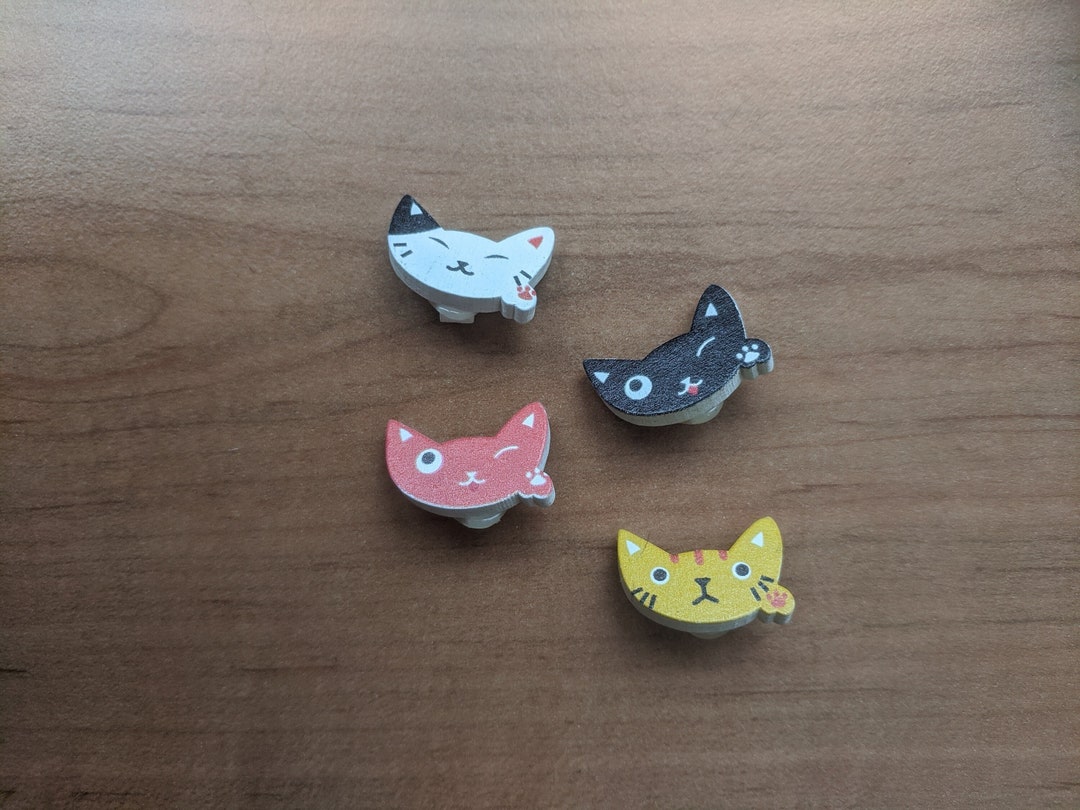 Set of 4 Buttons of CAT Head/ Child Buttons/ Shank KITTEN Buttons ...