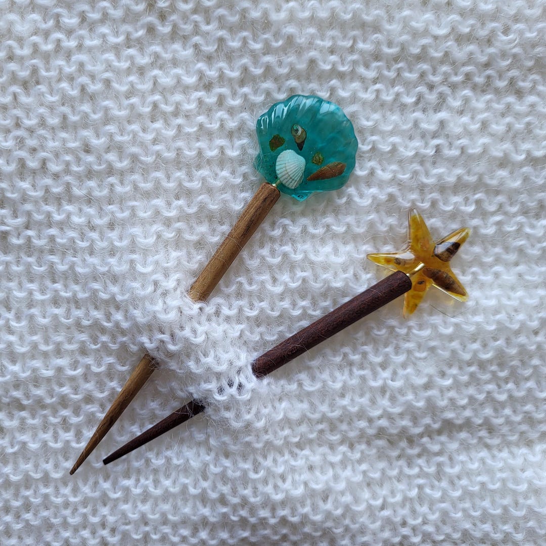 Epoxy Resin Shawl Pins in Pieces (not Sets) With Real Seaside Shells ...