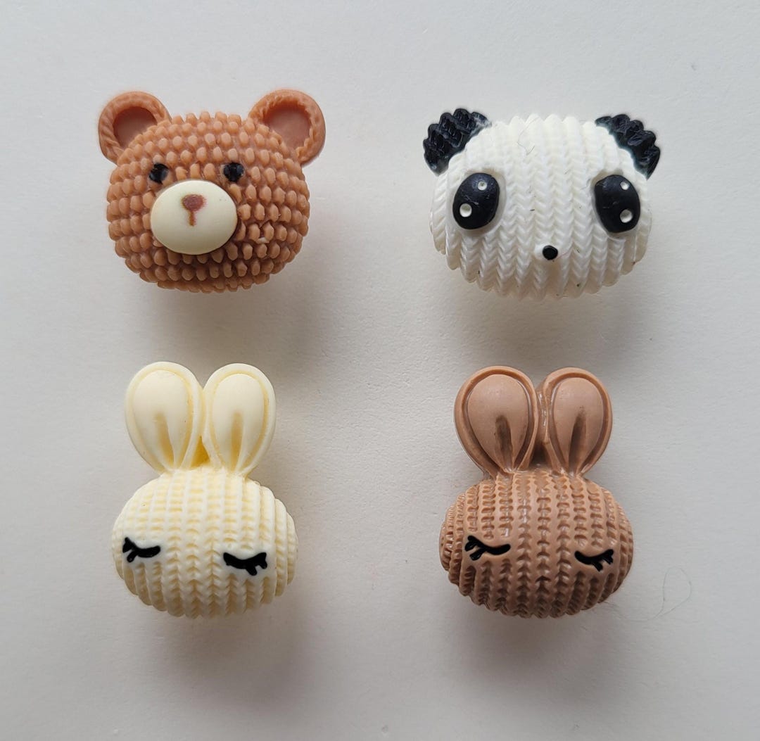 ANIMAL Resin Buttons in PIECES or SETS/ Baby Shank Buttons/ Panda ...
