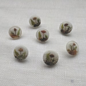 Forest Handmade Buttons 18mm in Pieces (not Sets)/ Buttons With REAL ...