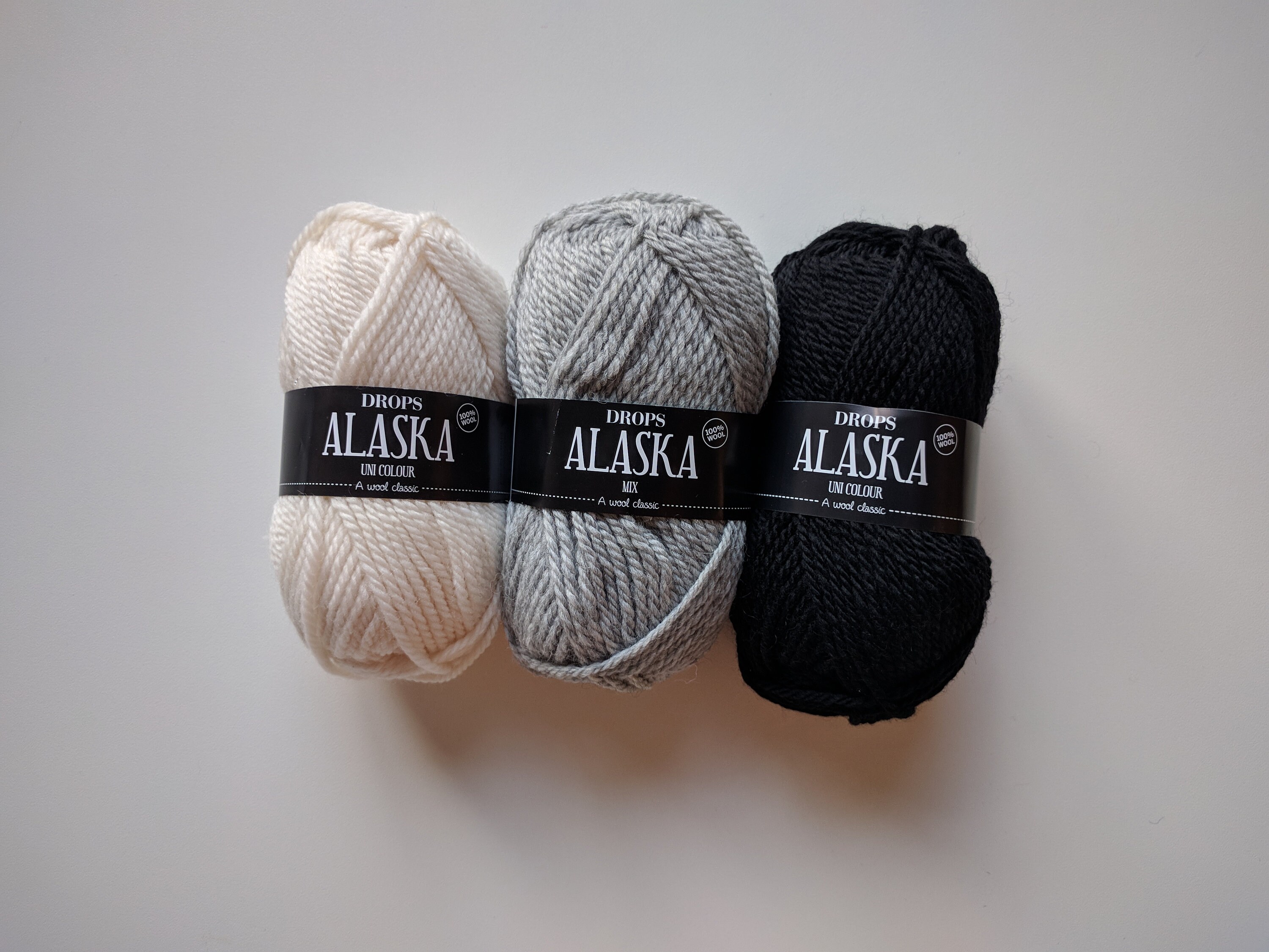 Yarn DROPS ALASKA - 100% WOOL Very Soft Yarn/ Uni and Mix Colour Yarn ...