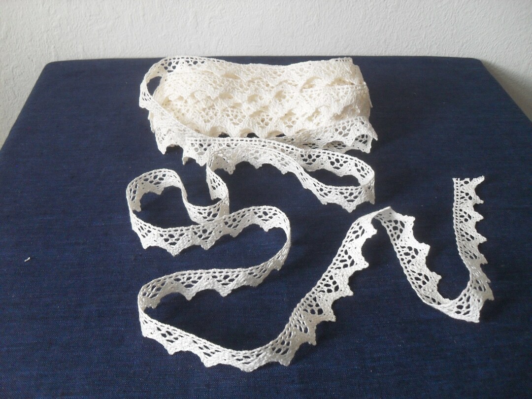 SELLING OUT 100% Natural off White Linen Lace by Metres/ White Linen ...