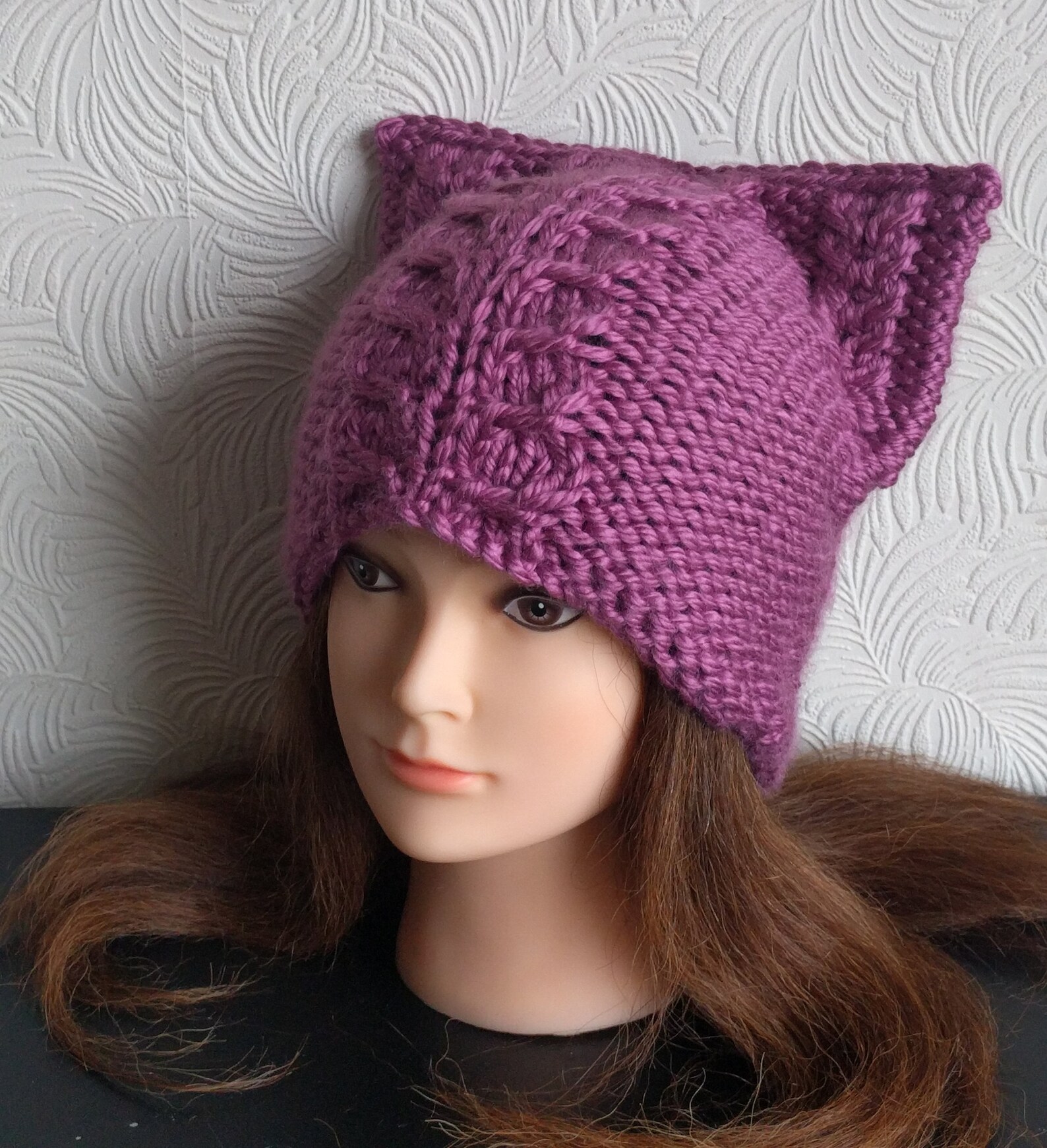 Knitting Pattern - Cat Ear Hat Knitting Pattern - Instant Download Knit ...