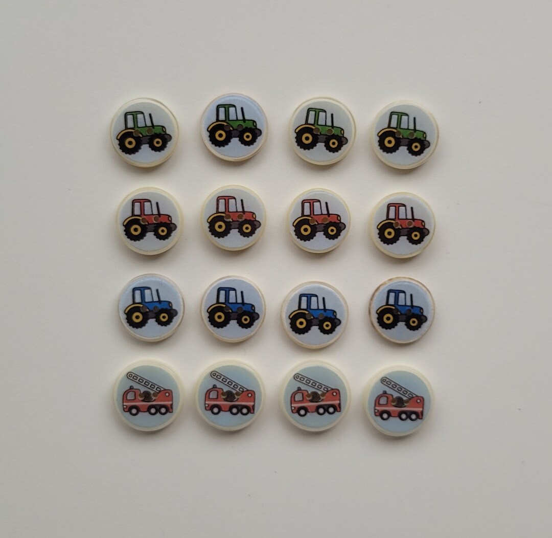 Vehicle Buttons in PIECES or SETS/ Tractor Button/ Firetrack Buttons ...