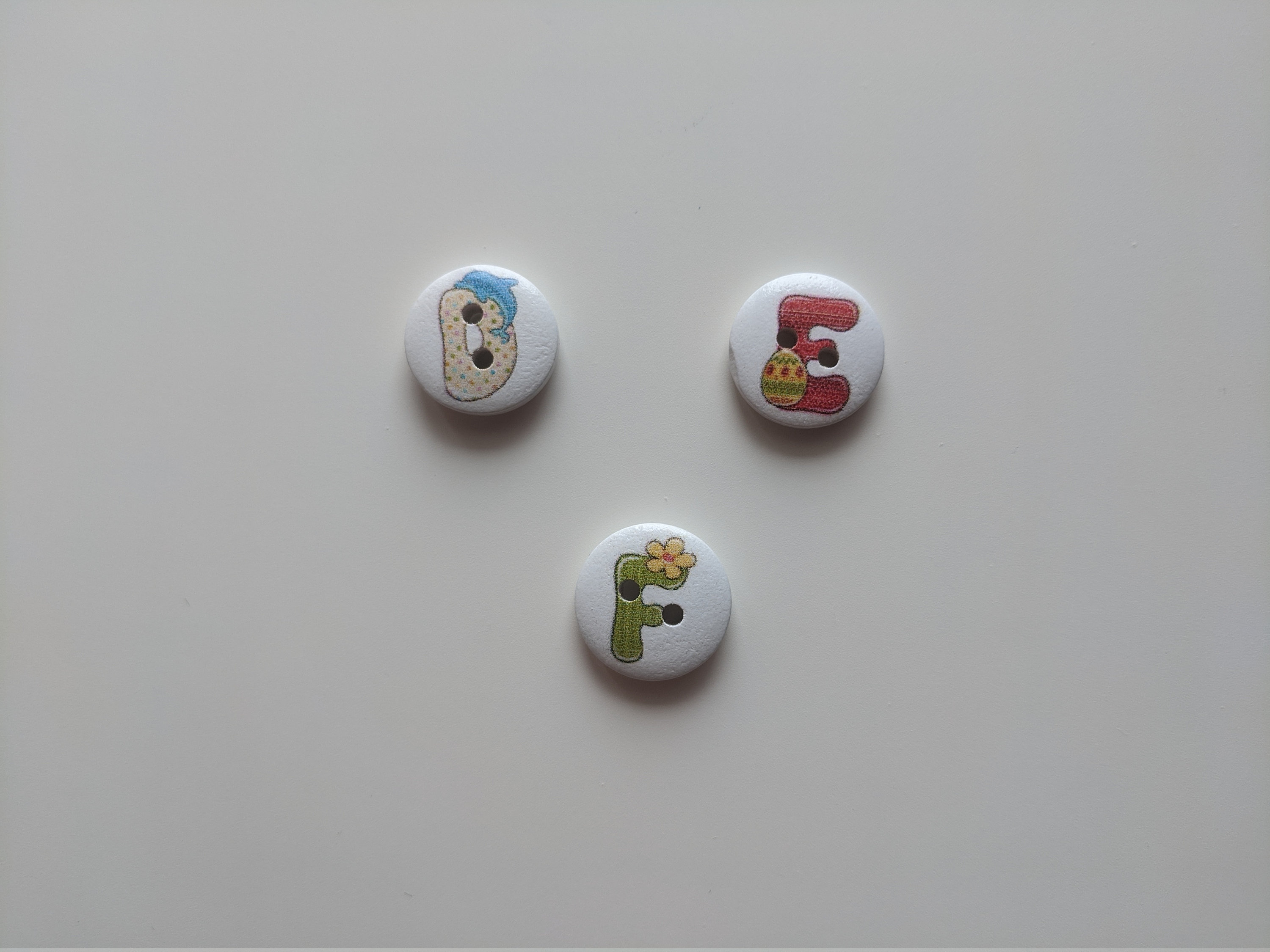 Set of 10 Pieces of Alphabet Letter Wood Buttons/ Wooden - Etsy