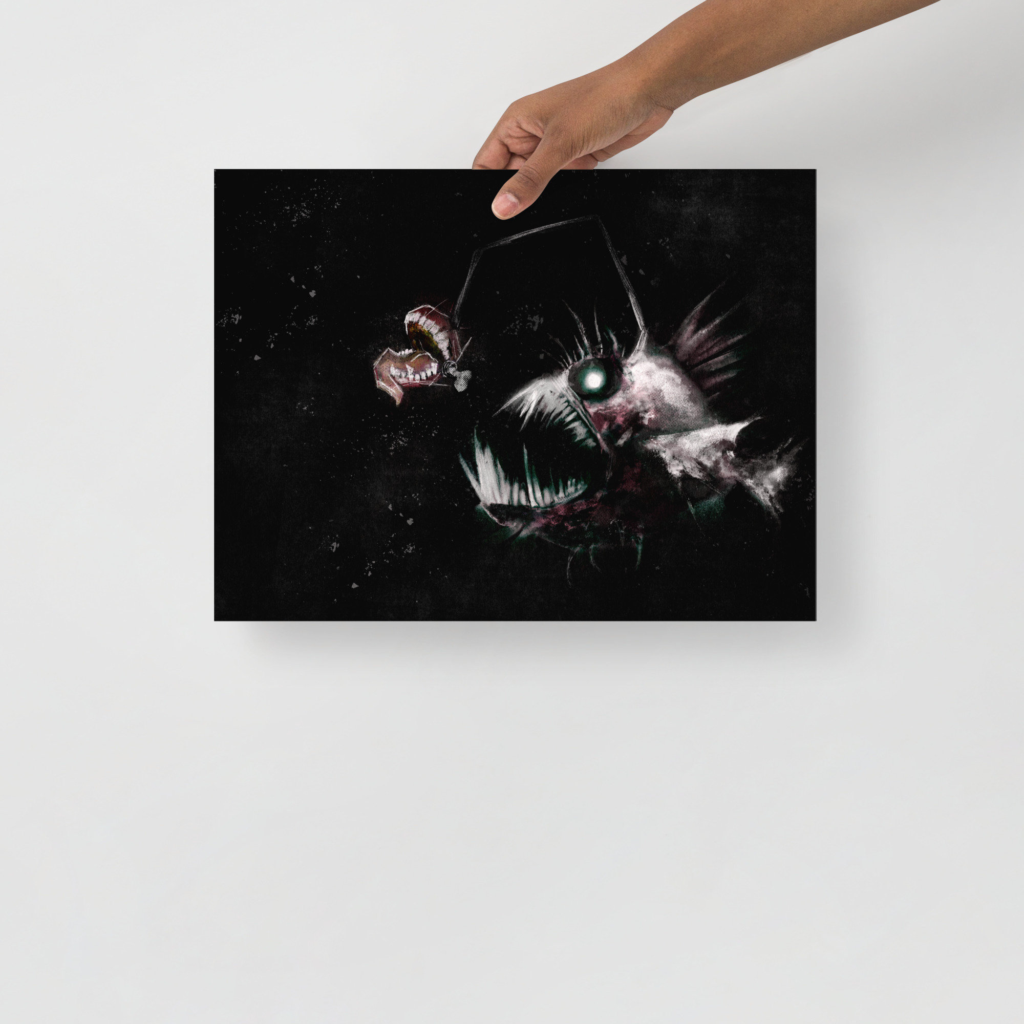 Angler Teeth original Art Print Free Shipping - Etsy