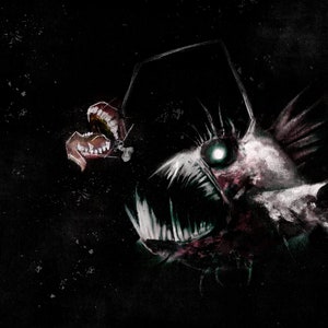 Angler Teeth original Art Print Free Shipping - Etsy