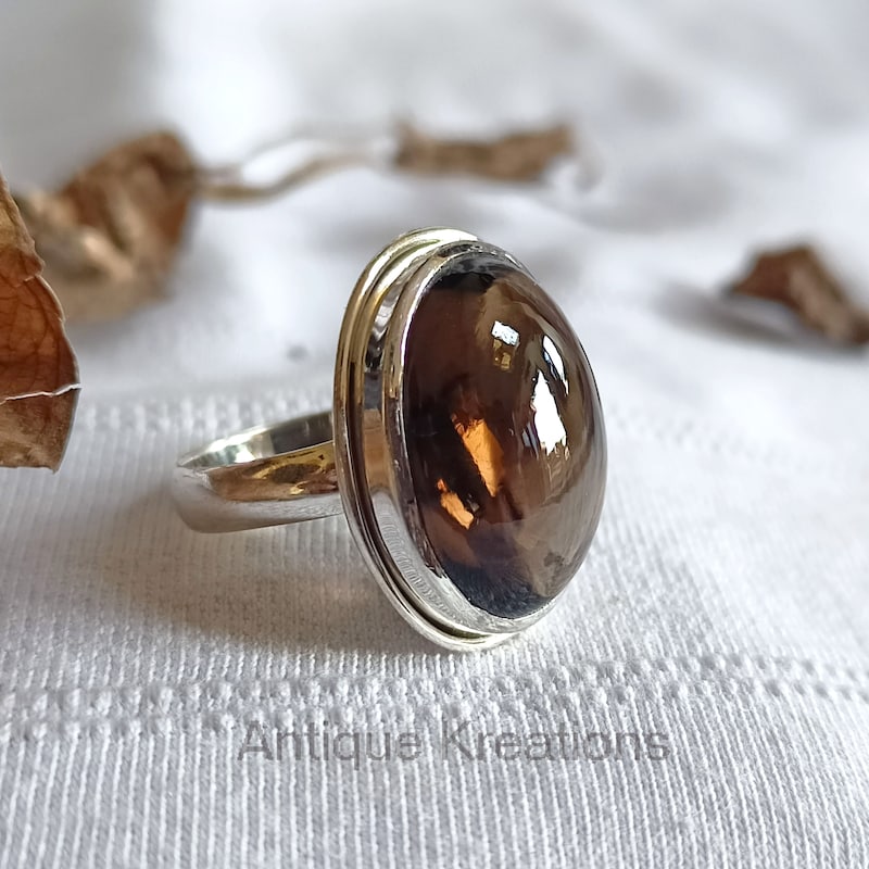Smoky Quartz Ring - Etsy