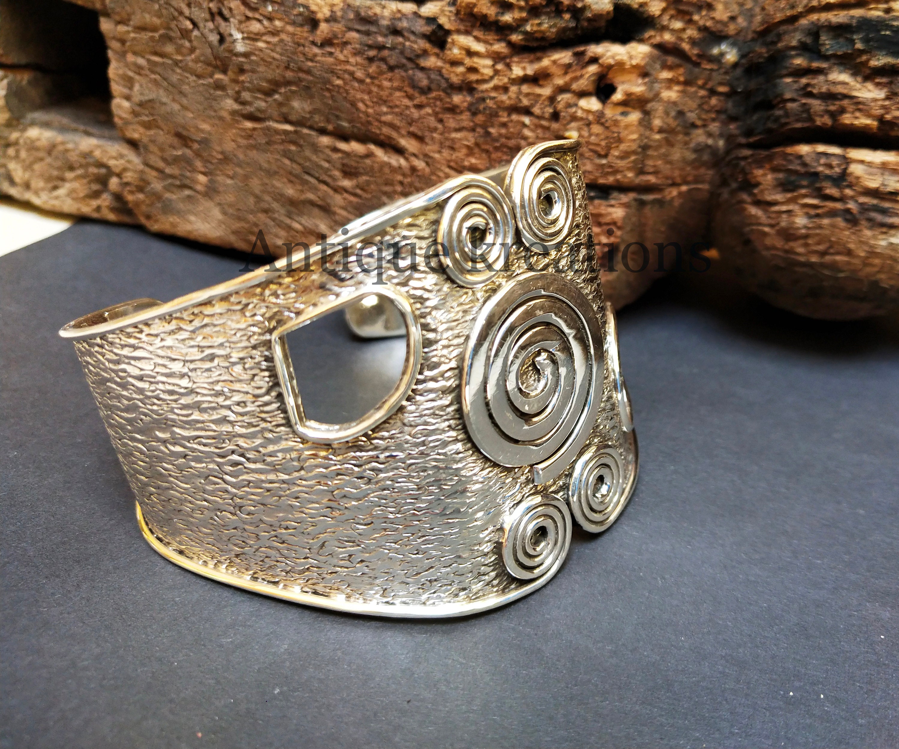 925 Sterling Silver Bracelet Boho Jewelry Silver Cuff Etsy