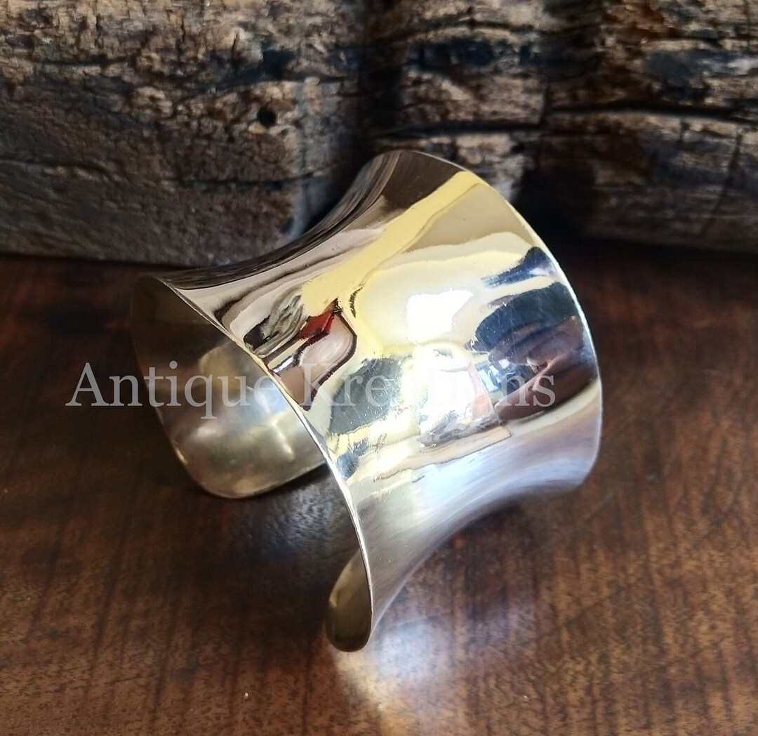925 Sterling Silver Wide Cuff Bangle: Handmade Statement Bracelet - Etsy