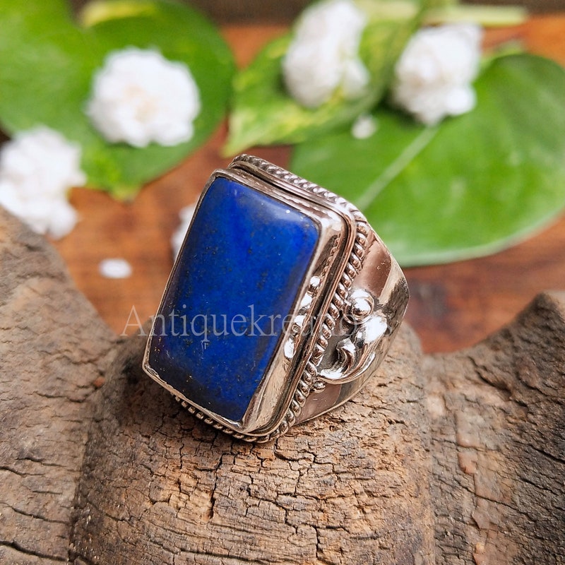 Mens Lapis Ring - Etsy