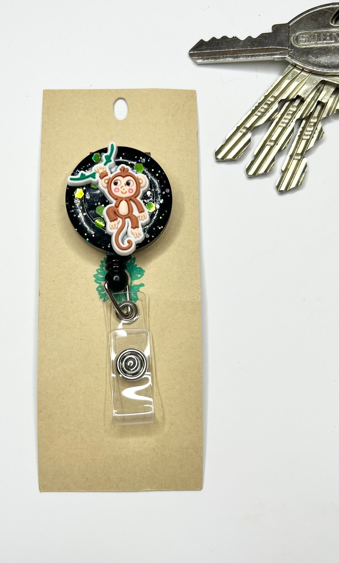 Badge Reel ~ Monkey - Etsy
