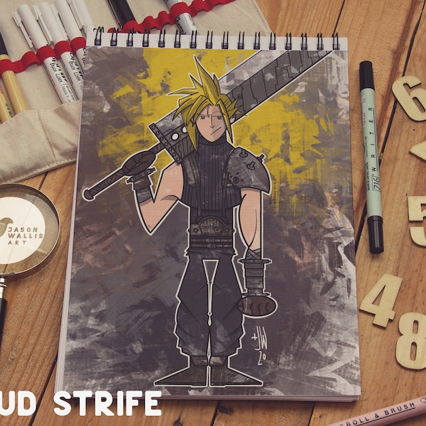 Cloud Strife Art - Etsy